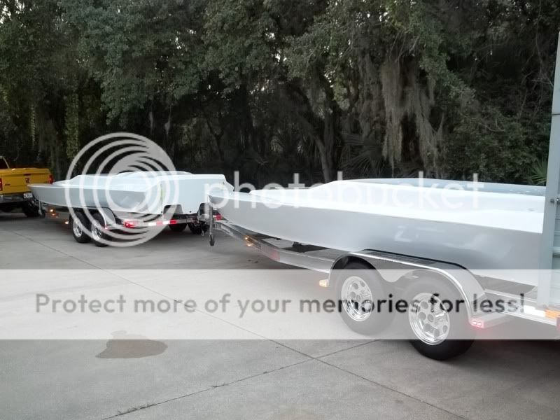 Towing two boats in a train!